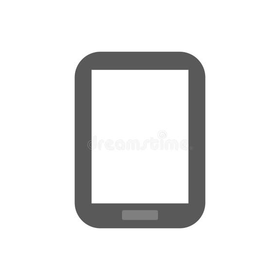 Vector Tablet Device Icon on White Background. Illustration Stock ...