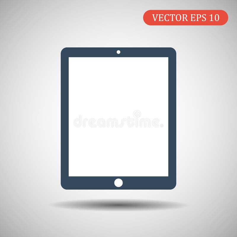 Vector Tablet Icon.Blue Color Stock Illustration - Illustration of ...