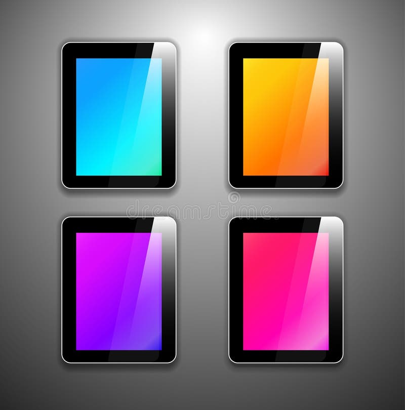 Vector tablet pc stock illustration. Illustration of holding - 28264470