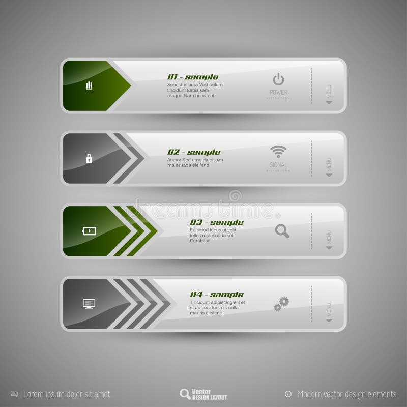 Vector Tabs As Design Elements for Business Layouts. Stock Vector ...