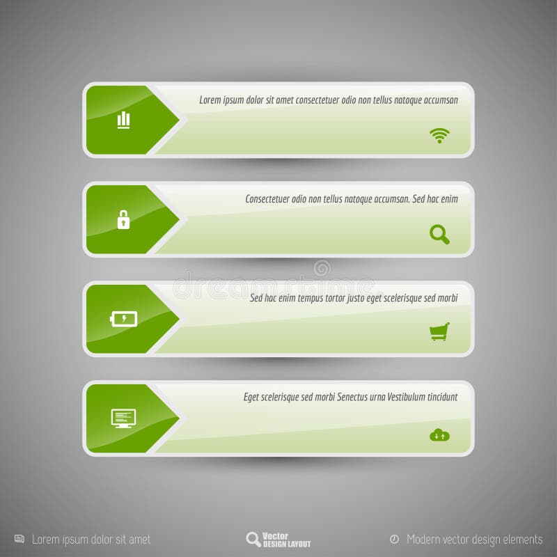 Vector Tabs As Design Elements for Business Layouts. Stock Vector ...