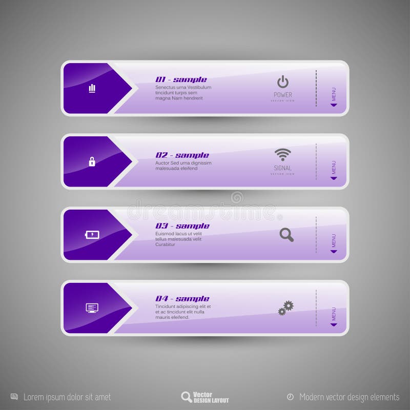 Vector Tabs As Design Elements for Business Layouts. Stock Vector ...