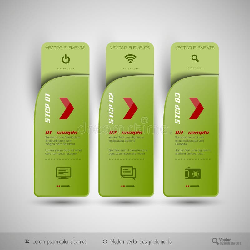 Vector Tabs As Design Elements for Business Layouts. Stock Illustration ...