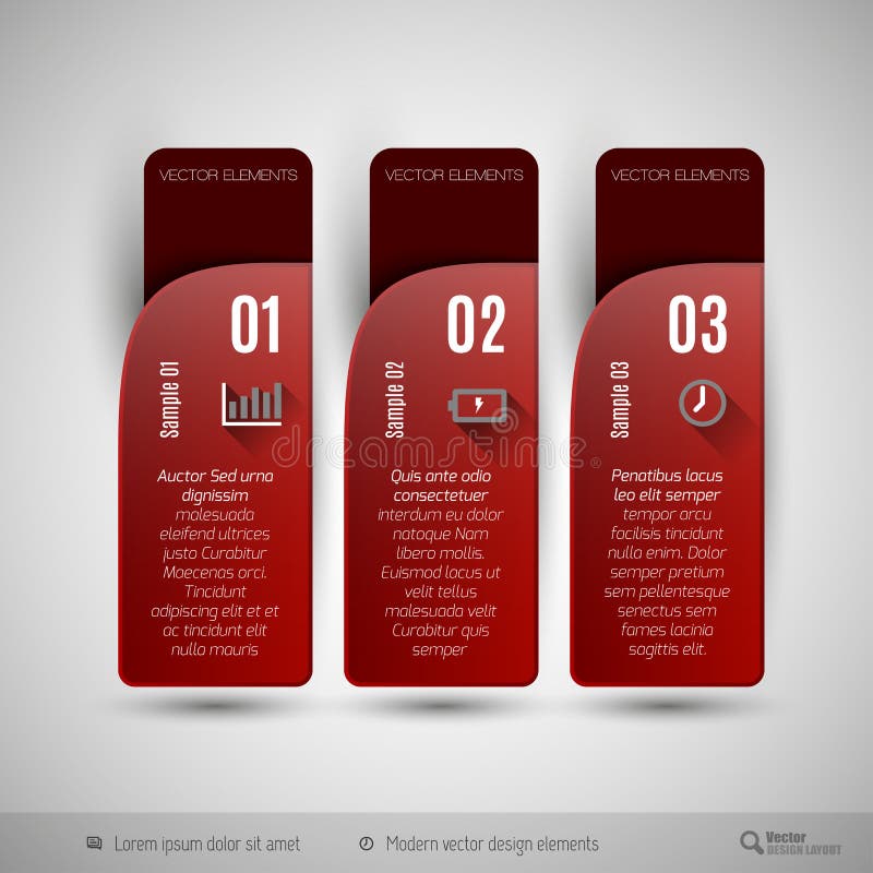 Vector Tabs As Design Elements for Business Layouts. Stock Illustration ...