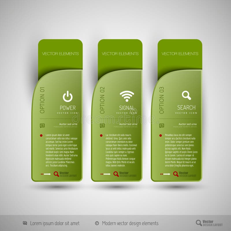 Vector Tabs As Design Elements for Business Layouts. Stock Illustration ...