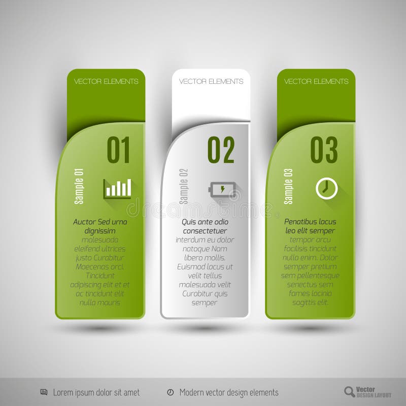 Vector Tabs As Design Elements for Business Layouts. Stock Illustration ...