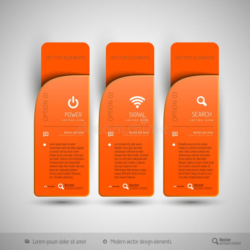 Vector Tabs As Design Elements for Business Layouts. Stock Illustration ...