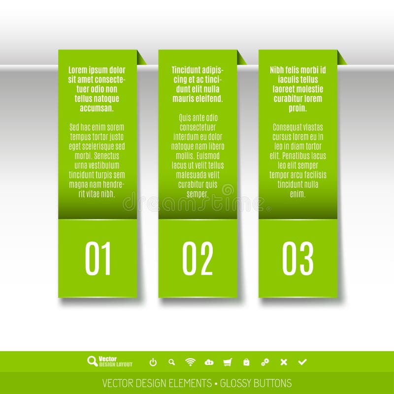 Vector Tabs As Design Elements for Business Layouts. Stock Vector ...