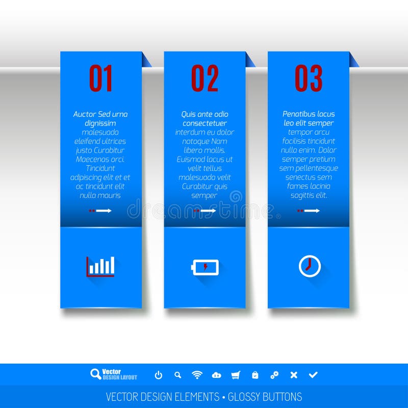 Vector Tabs As Design Elements for Business Layouts. Stock Vector ...