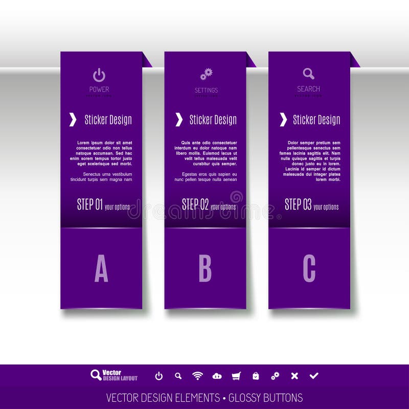 Vector Tabs As Design Elements for Business Layouts. Stock Vector ...