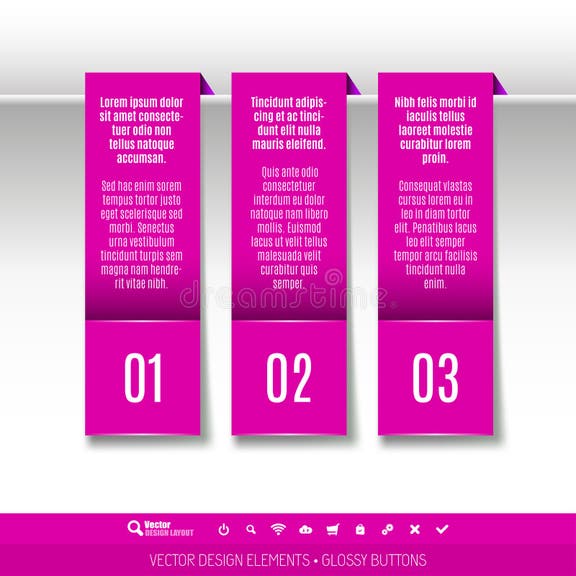 Vector Tabs As Design Elements for Business Layouts. Stock Vector ...