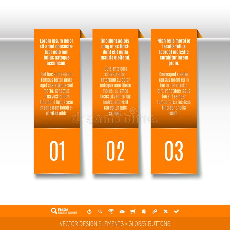 Vector Tabs As Design Elements for Business Layouts. Stock Vector ...