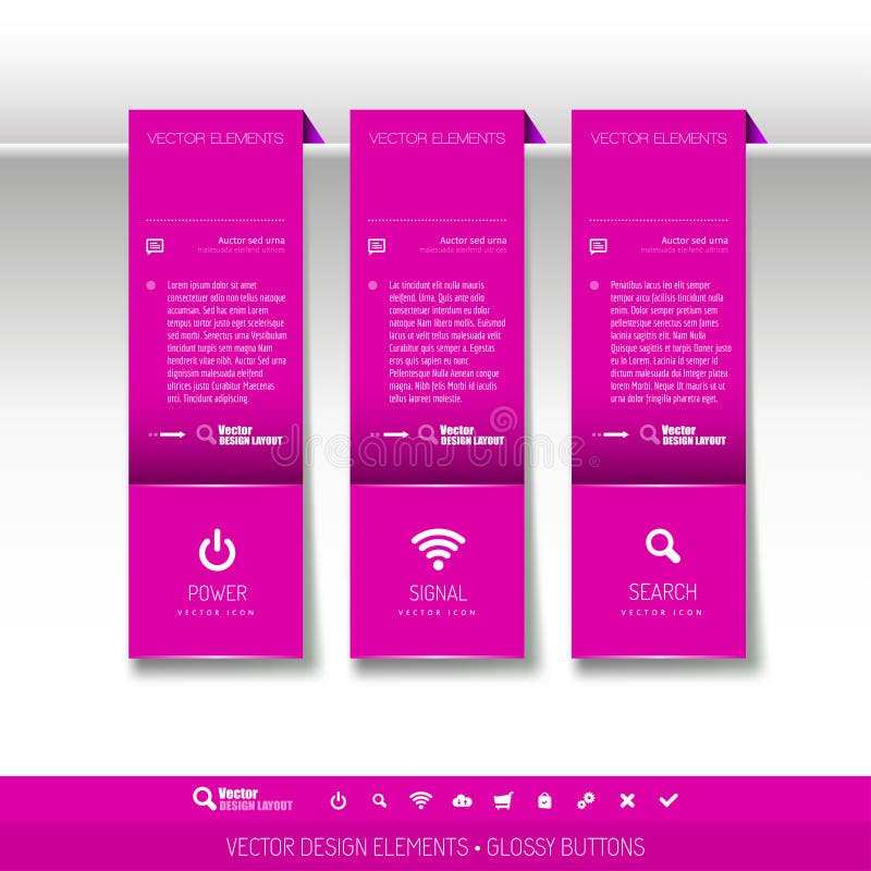 Vector Tabs As Design Elements for Business Layouts. Stock Vector ...