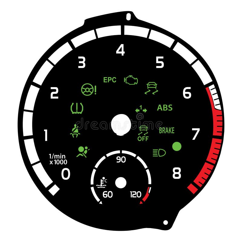 Vector Tachometer Design on a White Background in EPS10 Stock Vector ...