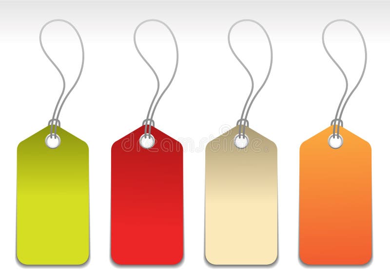 Paper tag stock vector. Illustration of discount, colorful - 35608844