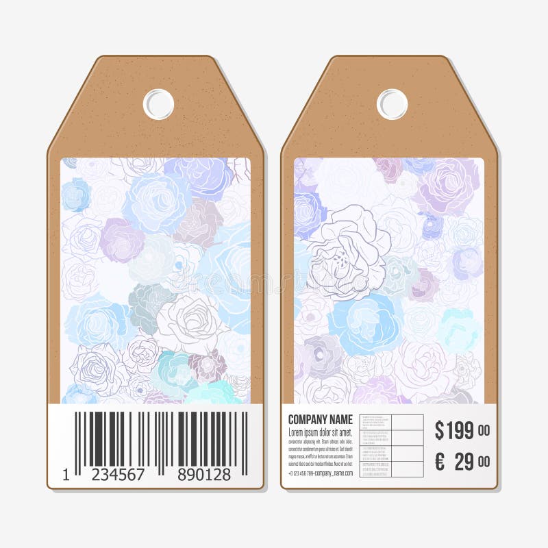 Floral barcode stock vector. Illustration of white, clip - 4897752