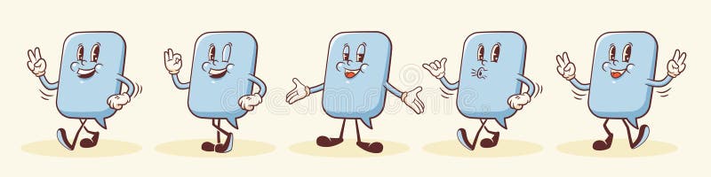 Vector Talk Language Learning Group of Characters Illustrations Set ...