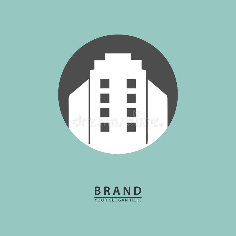 Vector of Tall Buildings in Simple Simple Circle Logo Icon Stock Vector ...