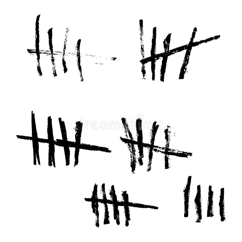 White Tally Marks On Black Board Vector Illustration. Many Variation ... White Tally Marks On Black Board Vector Illustration. Many Variation ...