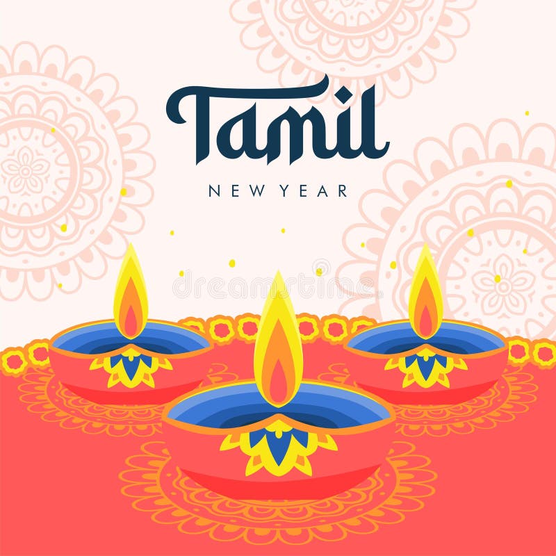 Vector Tamil New Year Poster Template Stock Vector - Illustration of ...
