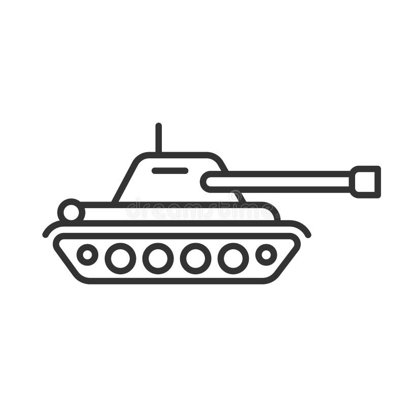 Vector Tank Icon. Side View Tank Stock Vector - Illustration of panzer ...