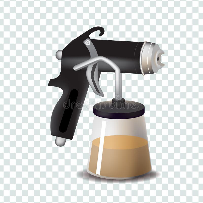 Vector Tanning Spray Machine Illustration With Hand Stock Vector