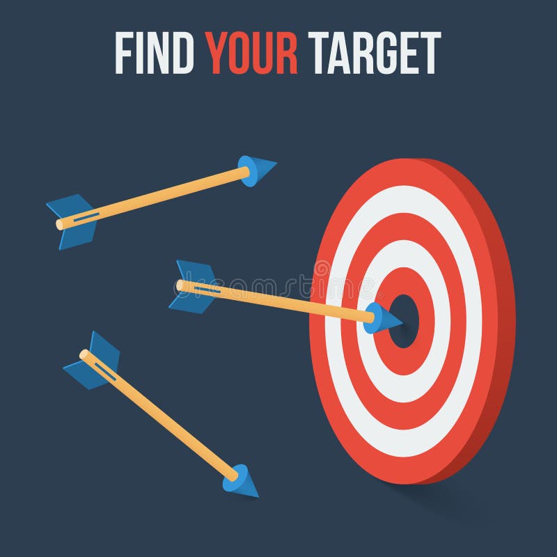 Vector Target Concept in Flat Axonometric Style Stock Vector ...