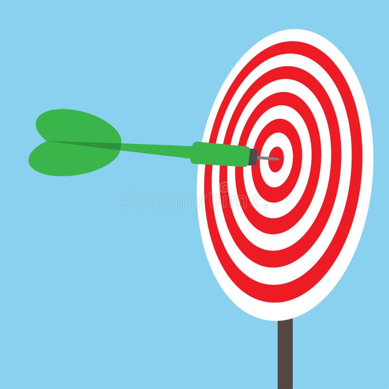 Vector Target Flat Design with Circle and Color Background Stock Vector ...