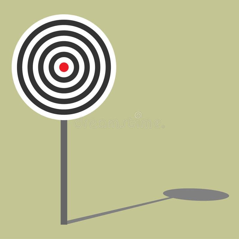 Vector Target Flat Design with Circle and Color Background Stock Vector ...
