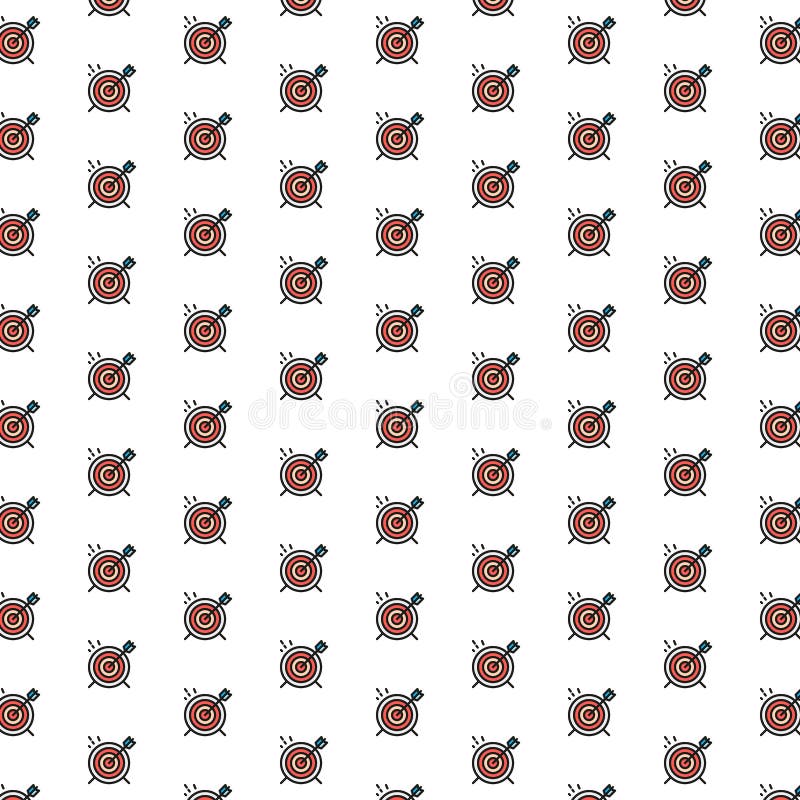 Vector Target, Goal Pattern with Various Icons. Stock Vector ...