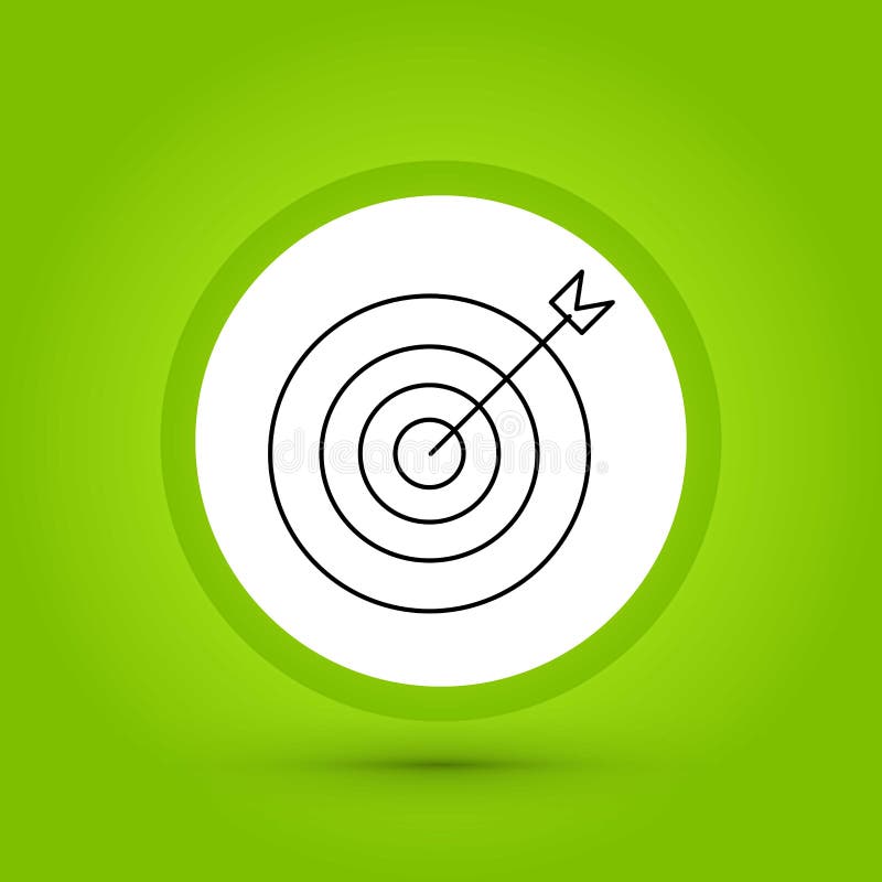 Vector Target Icon in Creative Design with Elements for Mobile a Stock ...