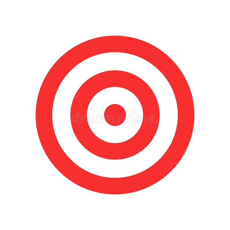 Target Flat Icon. Vector Illustration Stock Illustration - Illustration ...