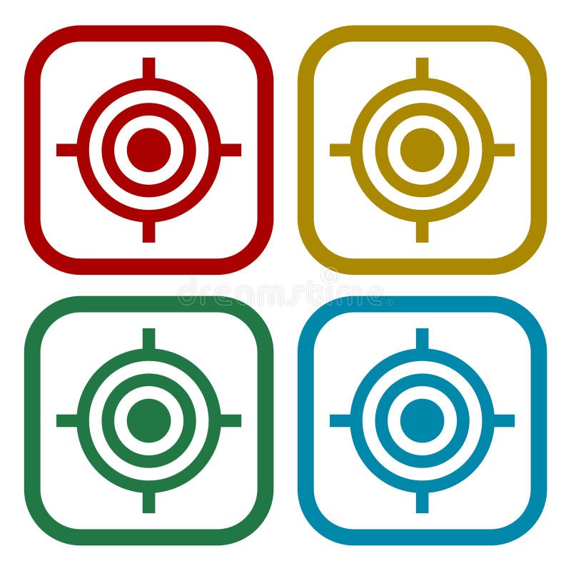 Vector target icons set stock illustration. Illustration of blank ...