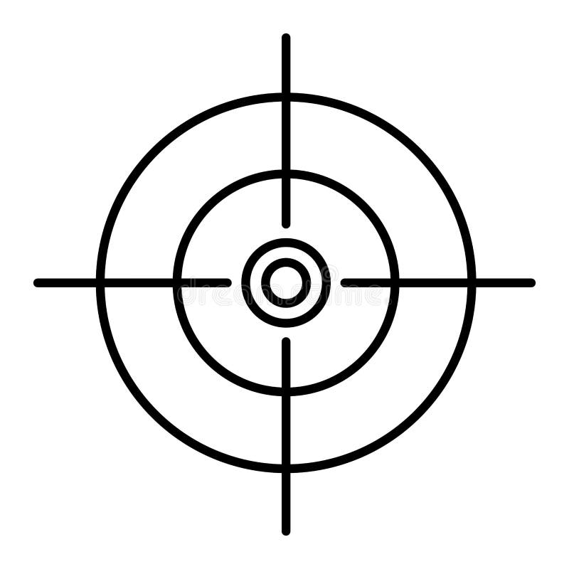 Vector Target Outline Icon Design Stock Vector - Illustration of ...