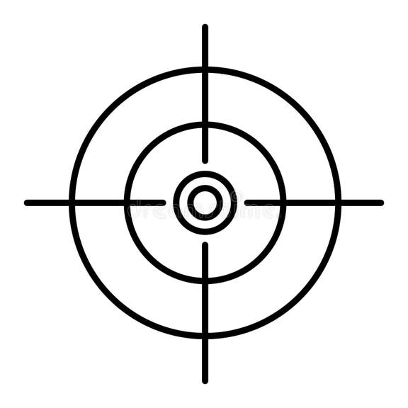 Vector Target Outline Icon Design Stock Vector - Illustration of ...