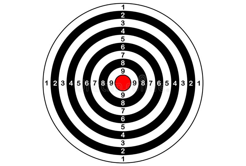 Vector Target for Rifle and Archery Stock Vector - Illustration of ...