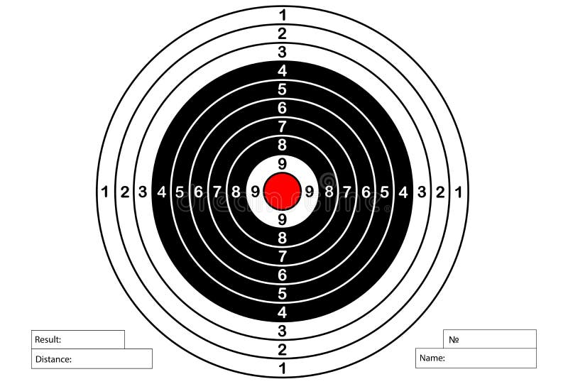 Vector Target for Rifle and Archery Stock Vector - Illustration of ...