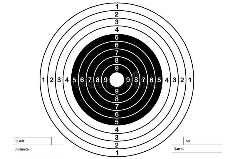 Vector Target for Rifle and Archery Stock Vector - Illustration of ...