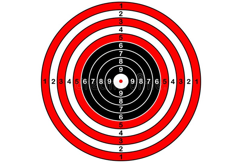 Vector Target for Rifle and Archery Stock Vector - Illustration of ...