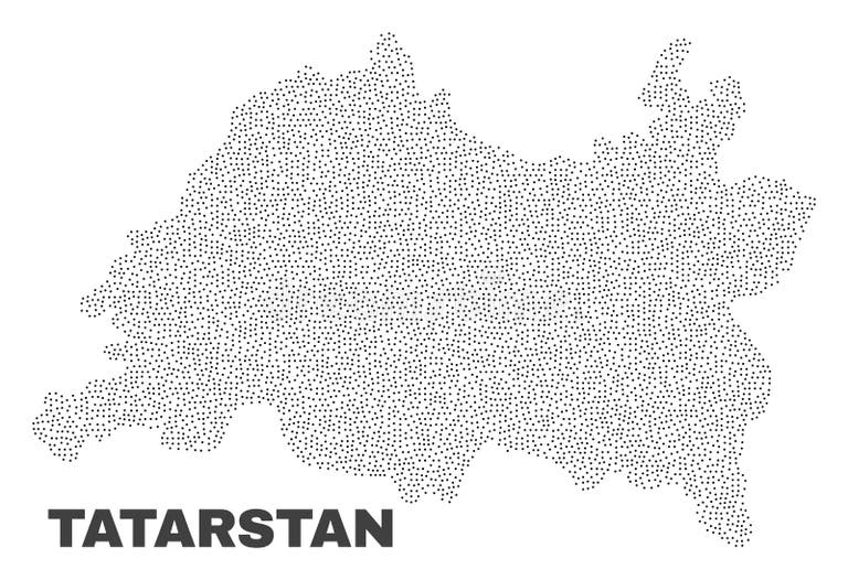 Vector Tatarstan Map of Points Stock Vector - Illustration of black ...