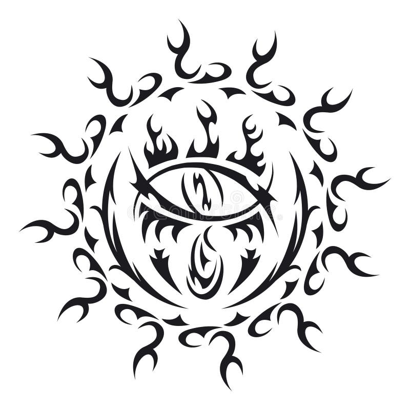Vector tattoo eye stock vector. Illustration of template - 12120465