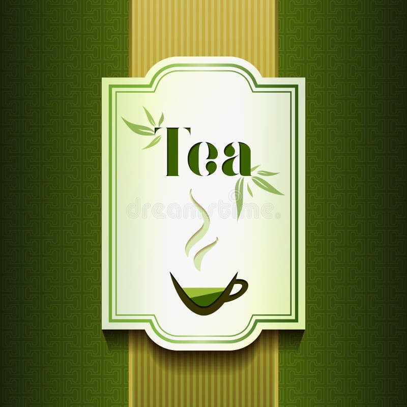 Vector tea label stock vector. Illustration of painting - 58703859