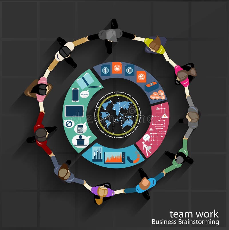 Vector Team Work Business Brainstorming and Collaborate Stock Vector ...