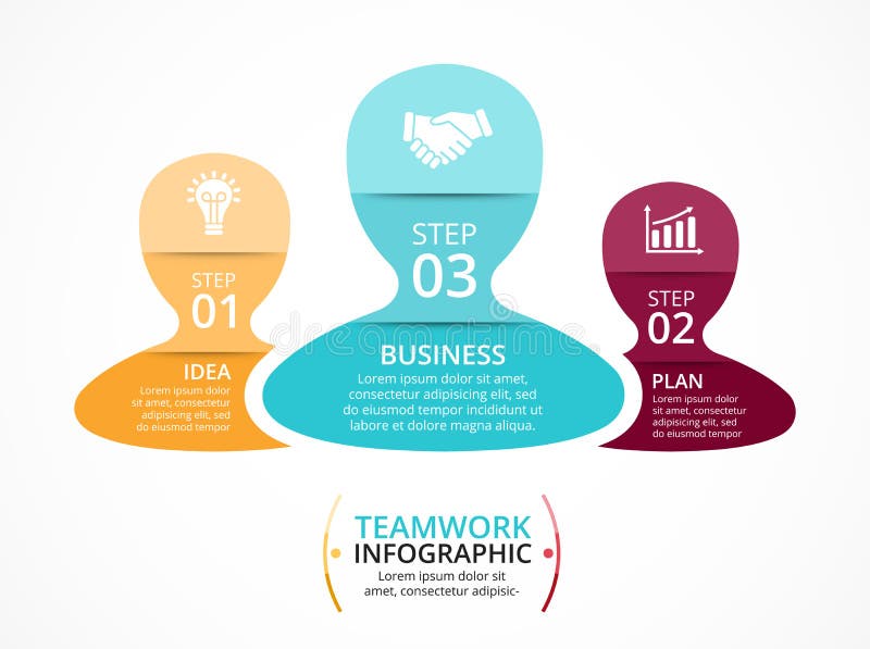 Vector Teamwork Infographic. Template for Diagram, Graph, Presentation ...
