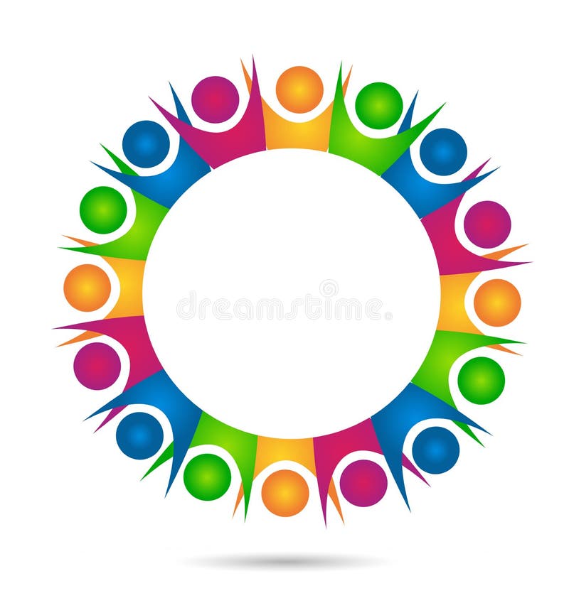 Unity People Circle Vector Logo Stock Vector - Illustration of hands ...