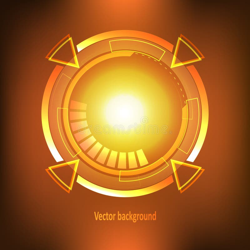 Vector Technology Background Orange Stock Vector - Illustration of ...