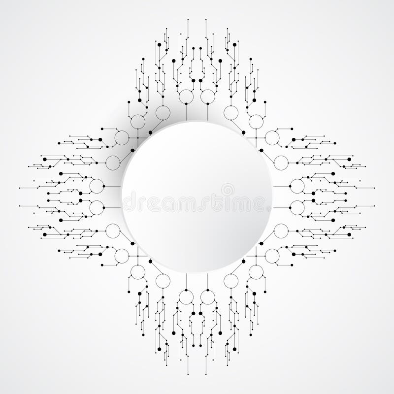 Vector Technology Circuit Design. Stock Vector - Illustration of media ...