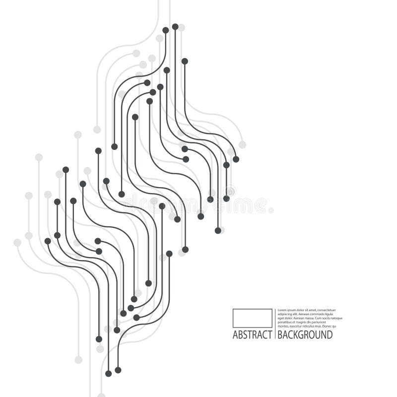 Vector Technology Conceptual Poster with Multiple Lines Isolated on ...