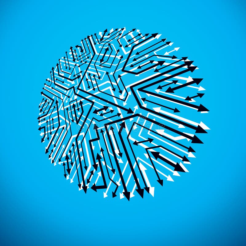 Vector Technology Cpu Design With Circular Microprocessor Scheme Stock Vector Illustration Of