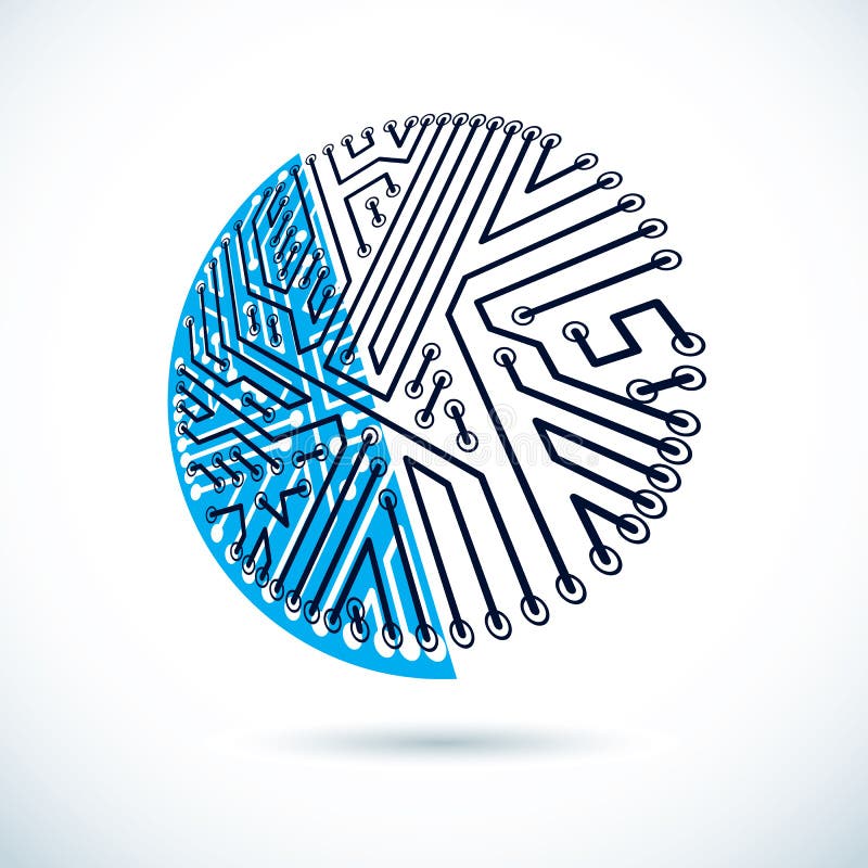 Vector Technology Cpu Design with Circular Microprocessor Scheme Stock ...